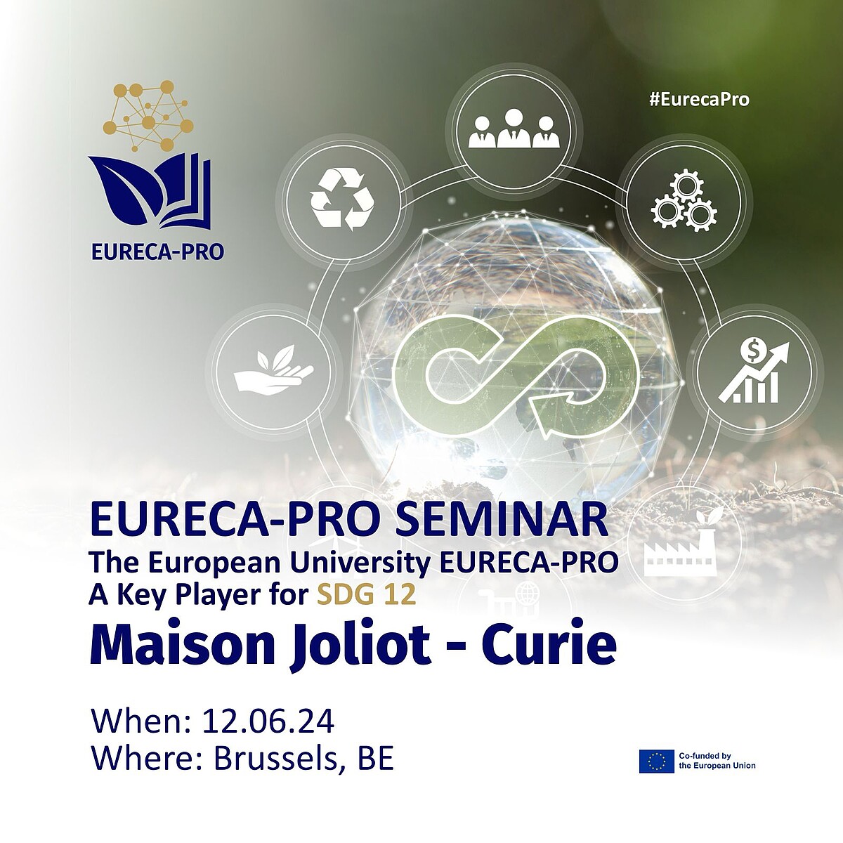 "EURECA-PRO, a key player for SDG 12" Seminar in Brussels | 12.06.2024 - Technical University of ...