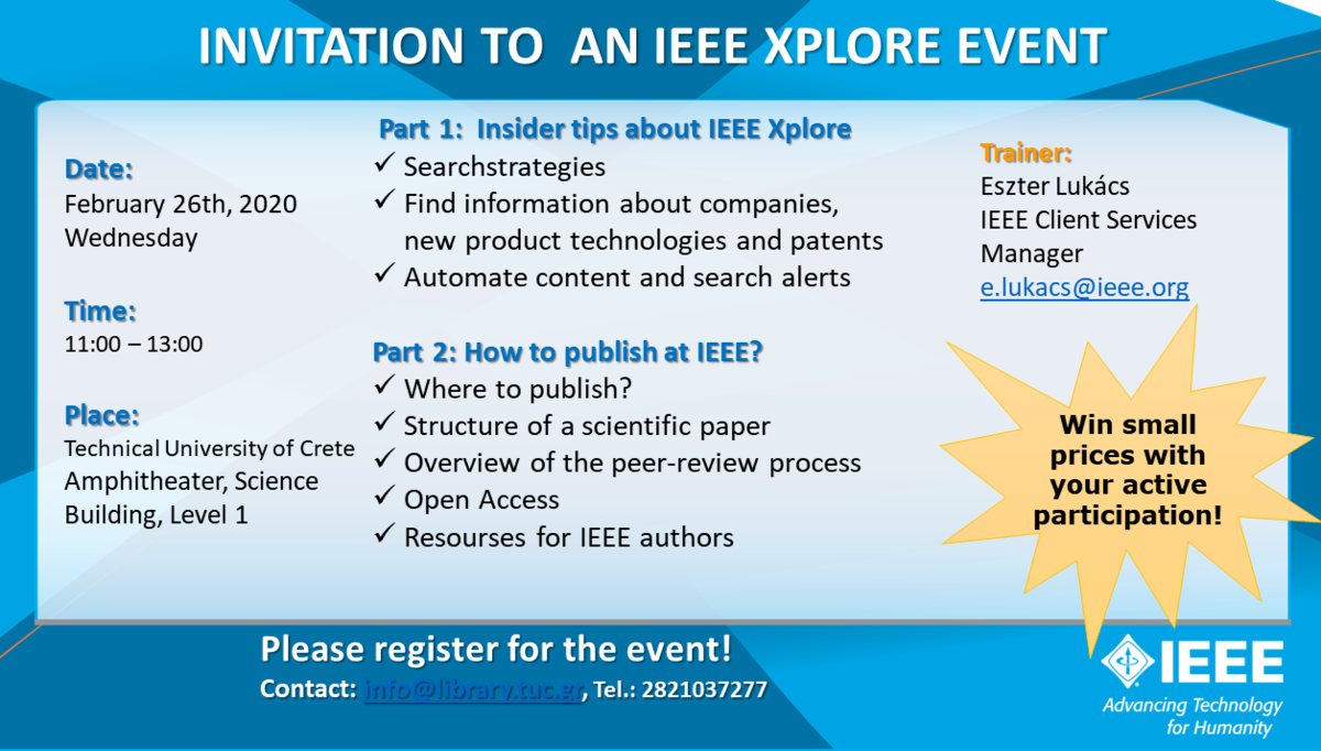 Πως να δημοσιεύσετε στην ΙΕΕΕ | Σεμινάριο από την Eszter Lukács, IEEE ...